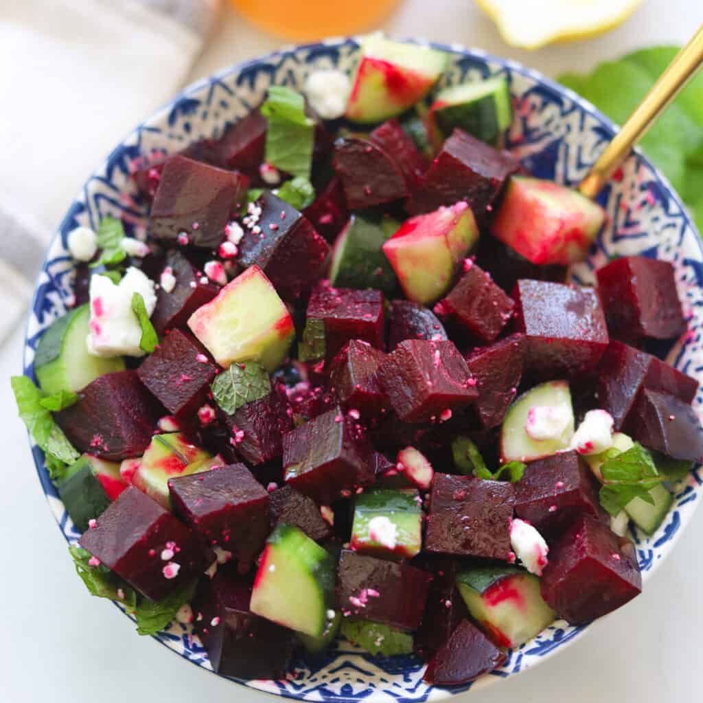 Summer Fresh Red Beet and Cucumber Salad - A Peachy Plate