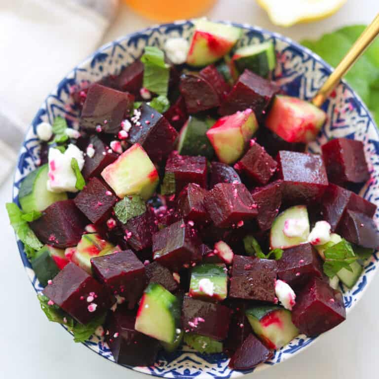 Summer Fresh Red Beet and Cucumber Salad - A Peachy Plate