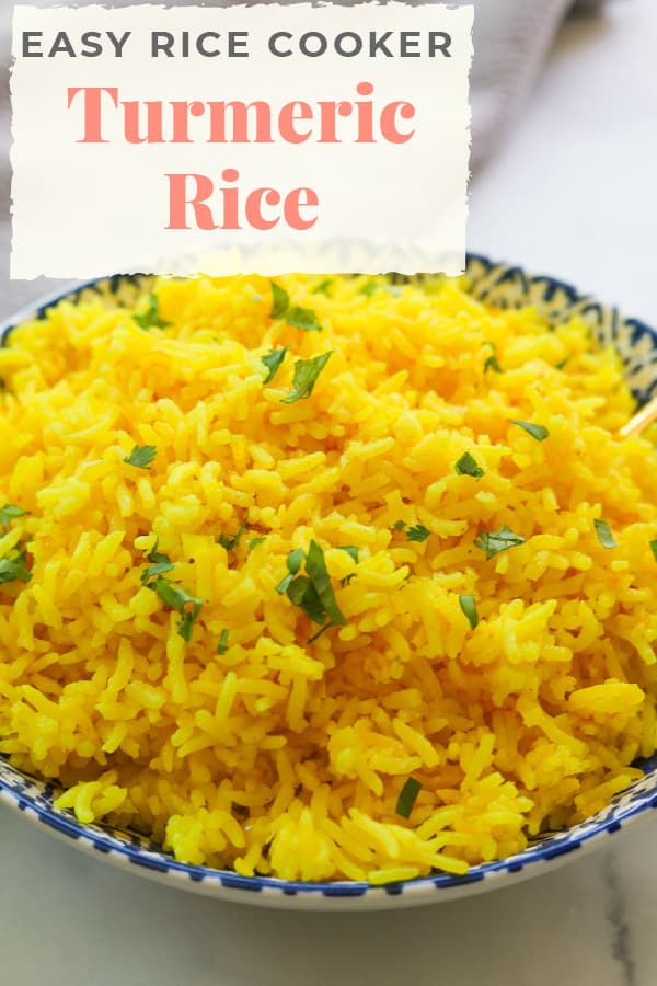 Easy Rice Cooker Turmeric (Yellow) Rice - A Peachy Plate