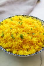 Easy Rice Cooker Turmeric (Yellow) Rice - A Peachy Plate