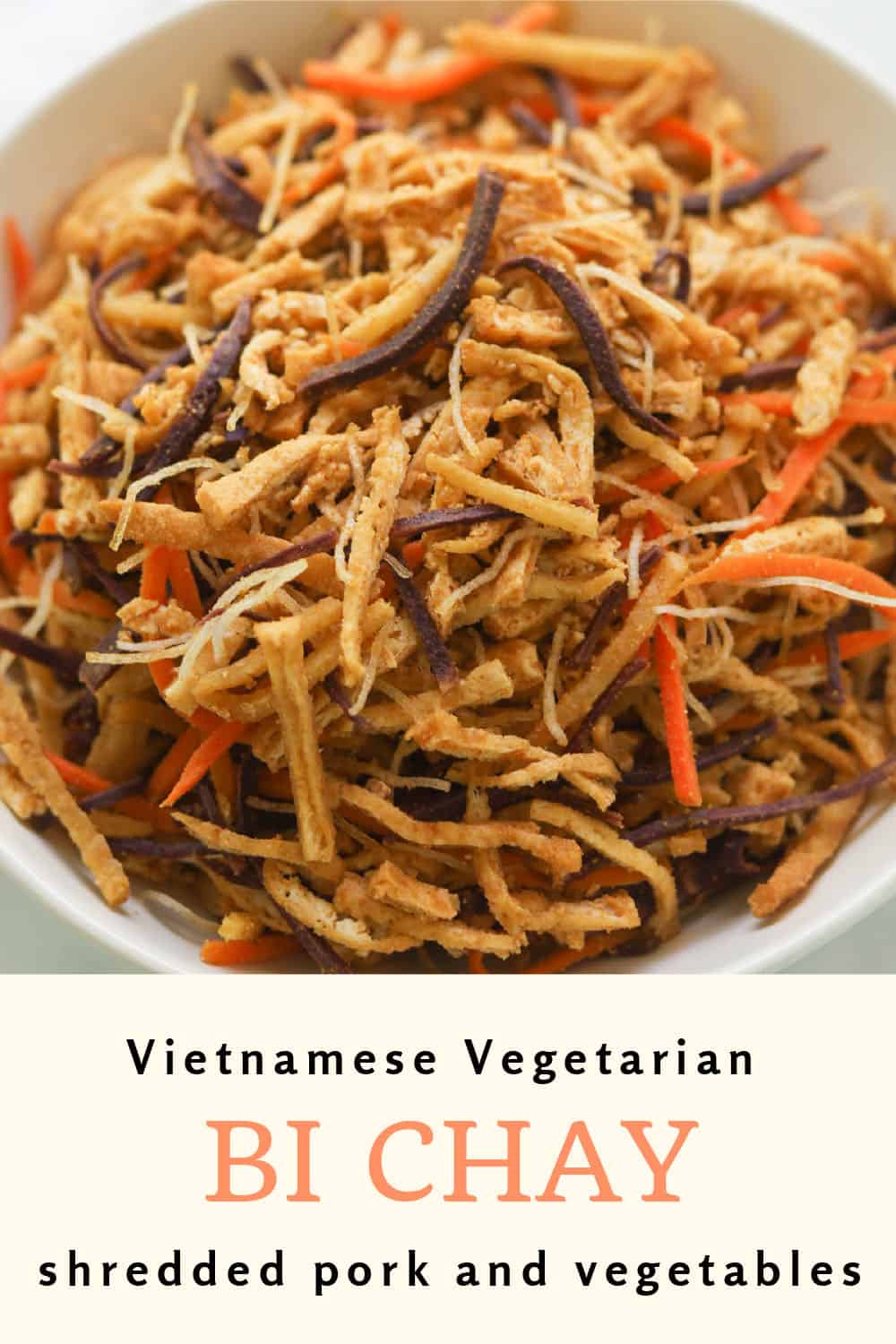 Bi Chay (Vietnamese Vegetarian Shredded Pork) - A Peachy Plate
