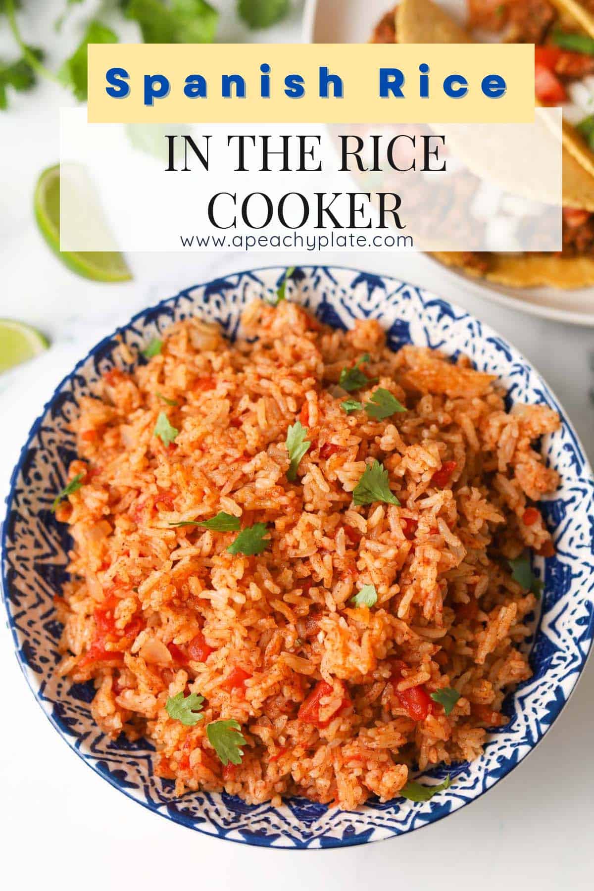 How to Make Easy Rice Cooker Spanish Rice - A Peachy Plate