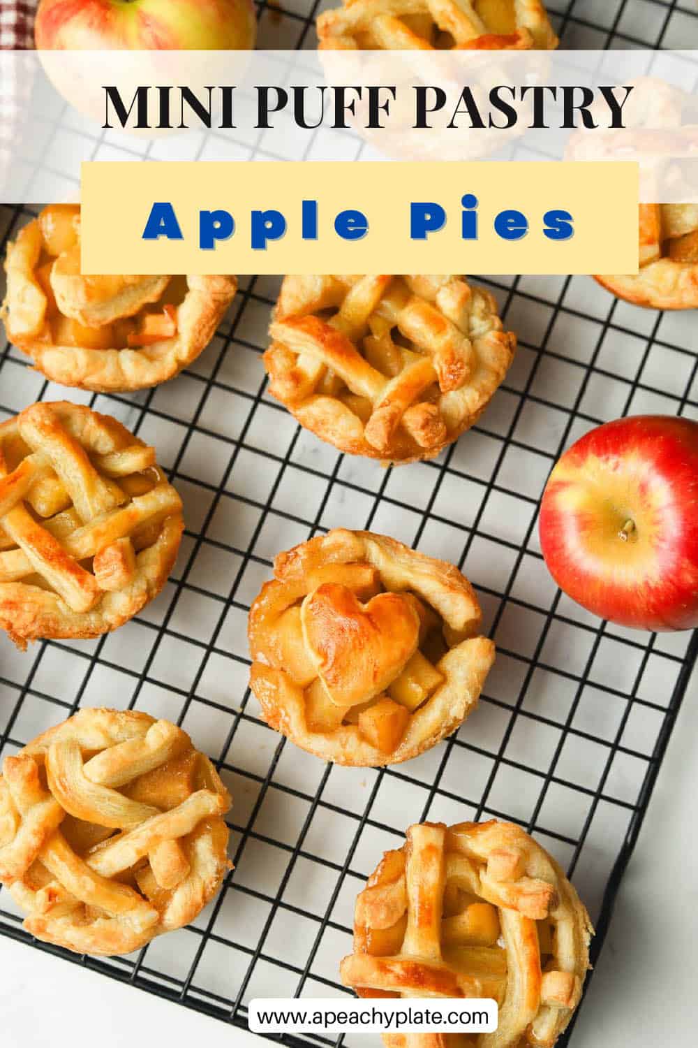 Easy Mini Puff Pastry Apple Pies - A Peachy Plate