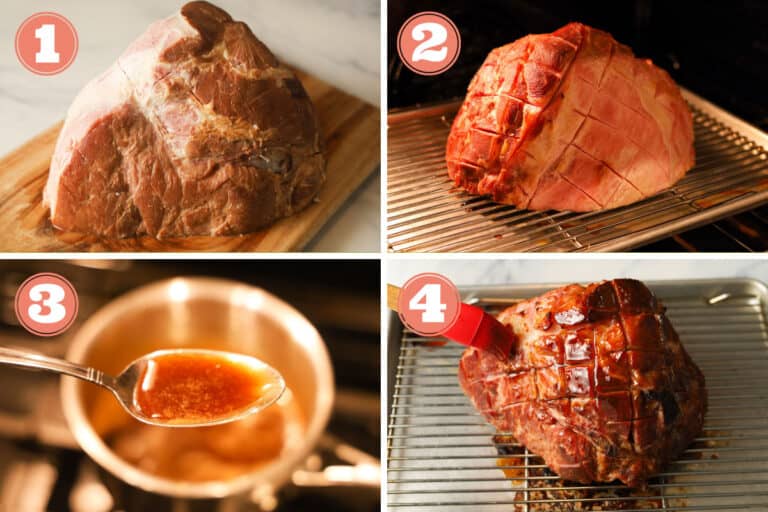 Oven Baked Bone In Ham with Honey Glaze - A Peachy Plate