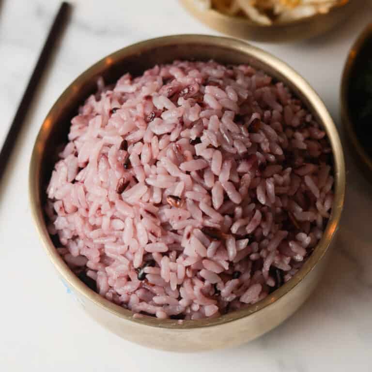 Korean Purple Rice (Rice Cooker and Stovetop Method) - A Peachy Plate