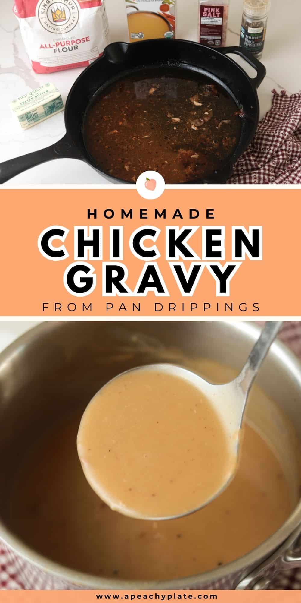 Gravy Using Chicken Drippings – Easy Roast Chicken Pan Gravy - A Peachy ...