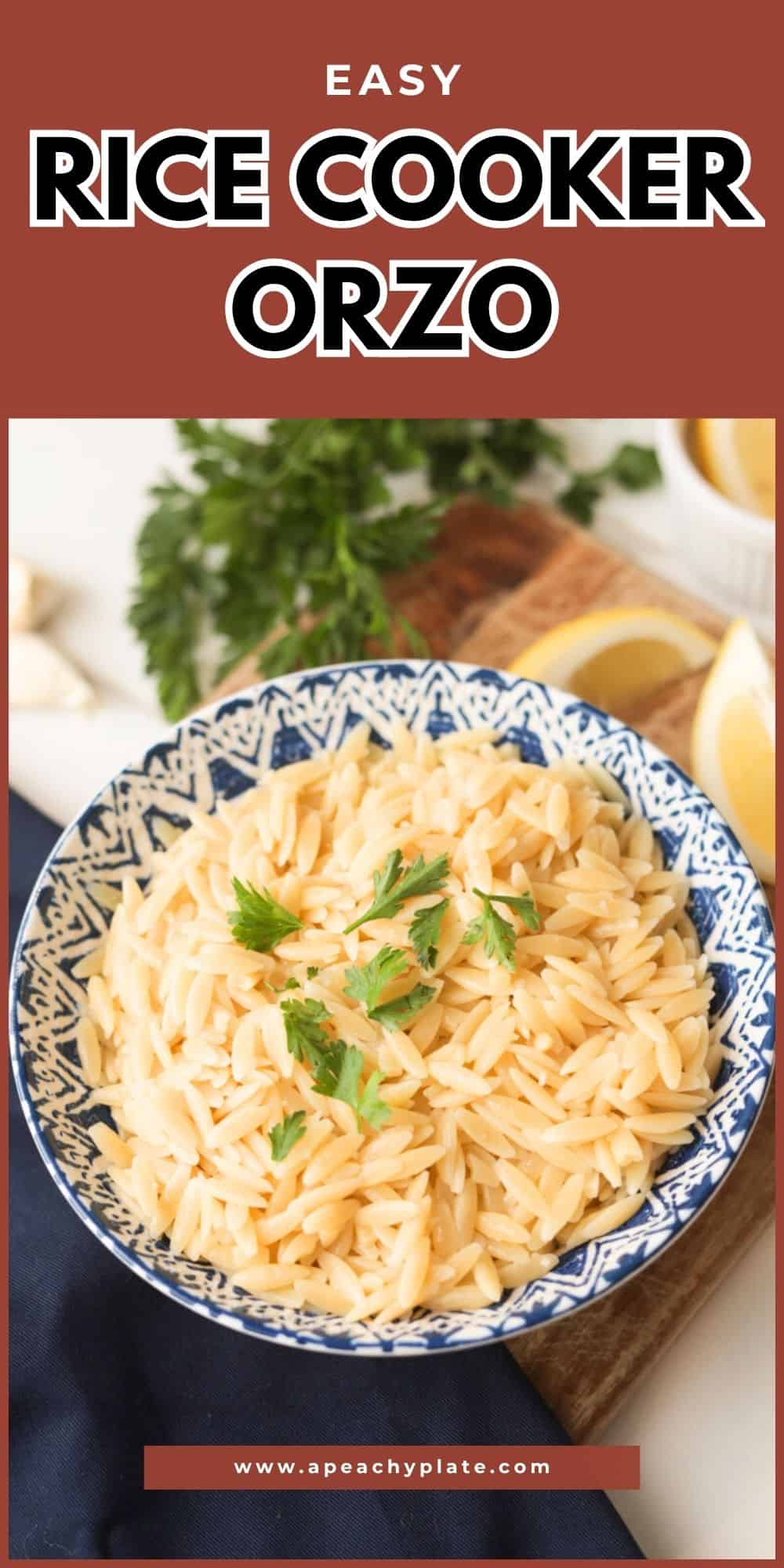 Cooking Orzo In A Rice Cooker