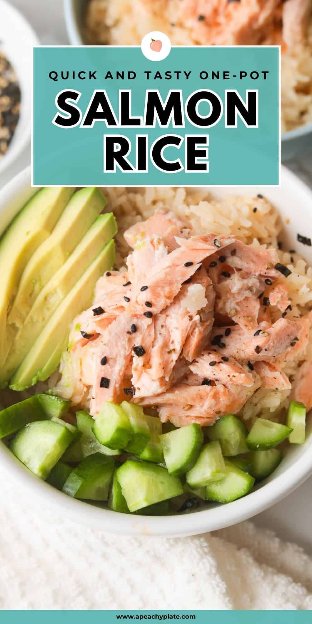 Easy Salmon Rice Cooker-One Pot Recipe - A Peachy Plate